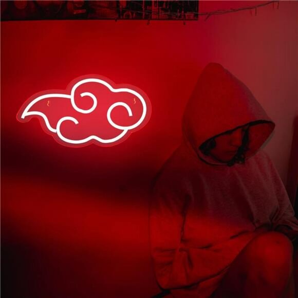 Urban Outfitters | Wall Decor | Neon Led Bright Vivid Red Anime Cloud ...